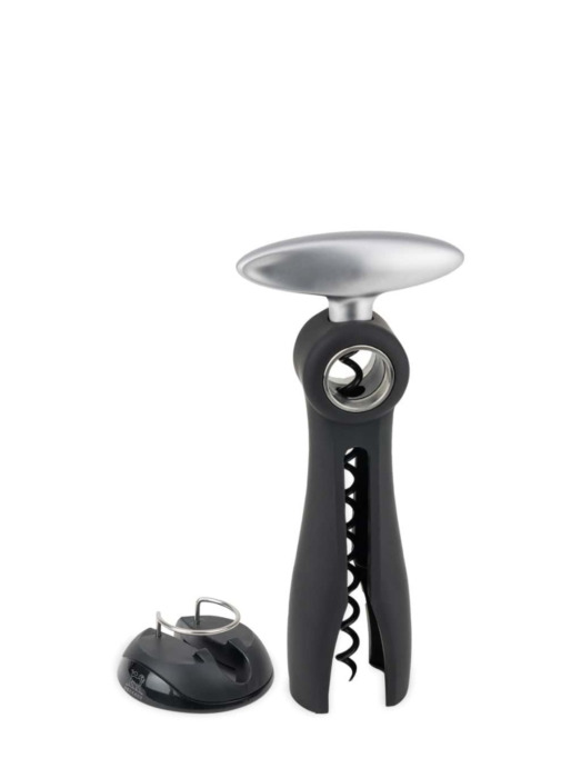 Salma Continuous turn corkscrews with foil-cutter base black 19 cm - 7 ...
