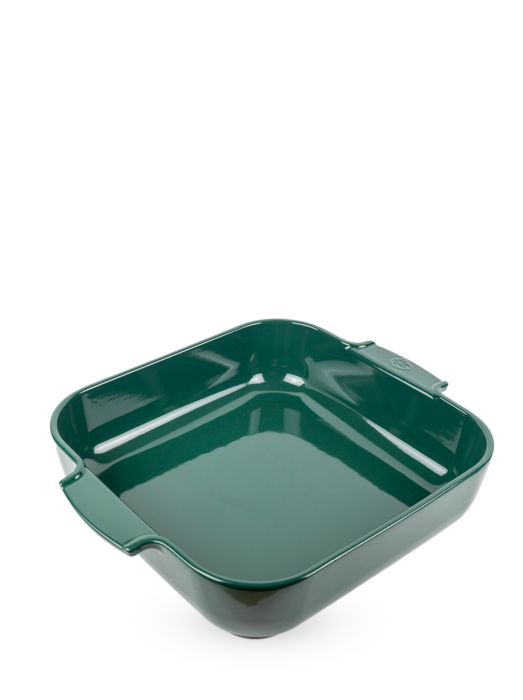 Appolia Ceramic square baking dish in forest green, 36cm - Peugeot Saveurs