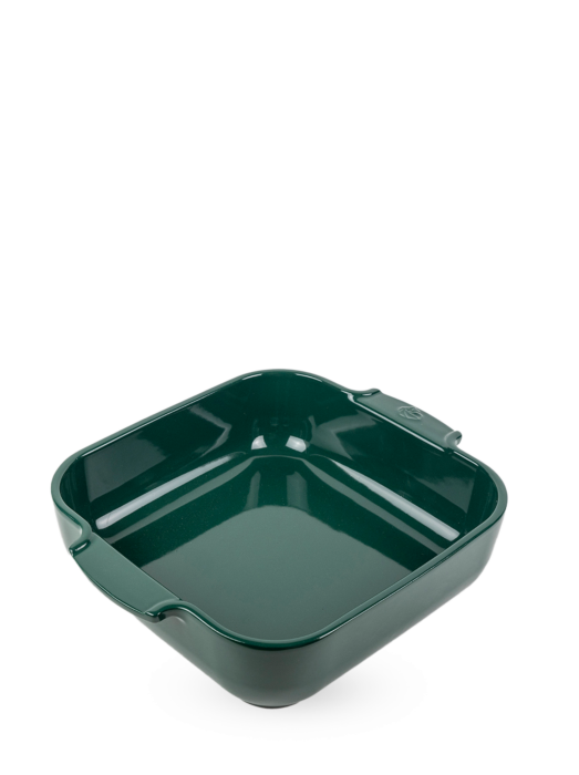 Appolia Ceramic square baking dish in forest green, 28cm - Peugeot Saveurs