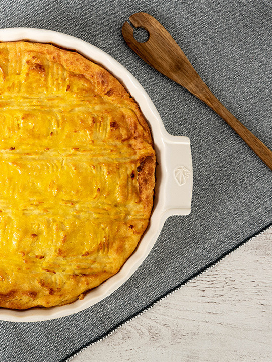 Appolia Appolia ceramic tart dish ecru 30 cm - 12" - Peugeot Saveurs