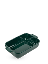 Appolia Individual rectangular ceramic oven dish in green forest, 22cm - Peugeot Saveurs